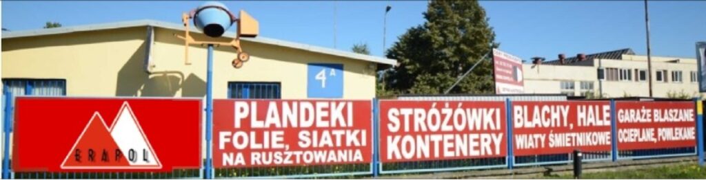 ERAPOL - plandeki rusztowaniowe,siatki, garaże blaszane,wiaty śmietnikowe